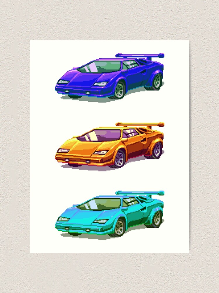 Lámina artística «Paquete de pegatinas Lamborghini Countach ...