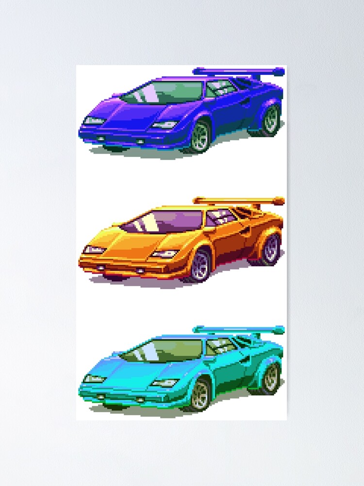 "Lamborghini Countach Sticker pack - Lamborghini Countach pixel art ...