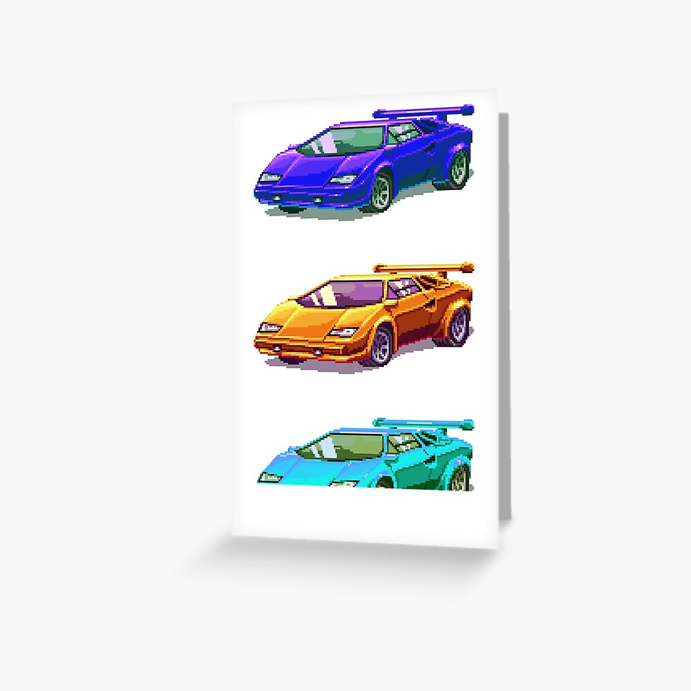 "Lamborghini Countach Sticker pack - Lamborghini Countach pixel art ...