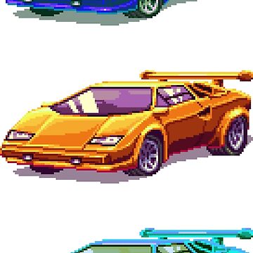 "Lamborghini Countach Sticker pack - Lamborghini Countach pixel art ...