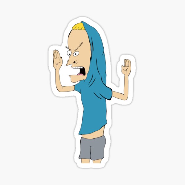 " Beavis Cornholio Cartoon " Sticker for Sale by Reo12 | Redbubble