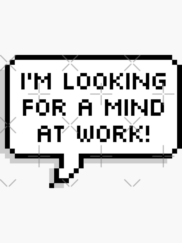 "A Mind At Work!" Sticker for Sale by langleysmith | Redbubble