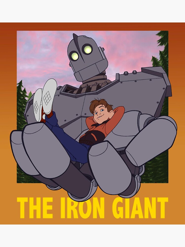 "Iron Giant." Sticker for Sale by FleaGrabs | Redbubble