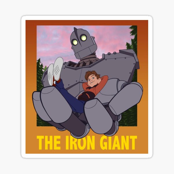 "Iron Giant." Sticker for Sale by FleaGrabs | Redbubble