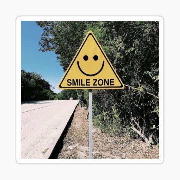 "smile zone" Sticker for Sale by skylarr27 | Redbubble