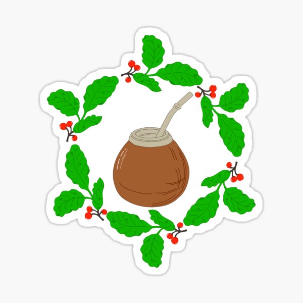 "Yerba Mate Tea Cup" Sticker for Sale by NoelNimmad | Redbubble