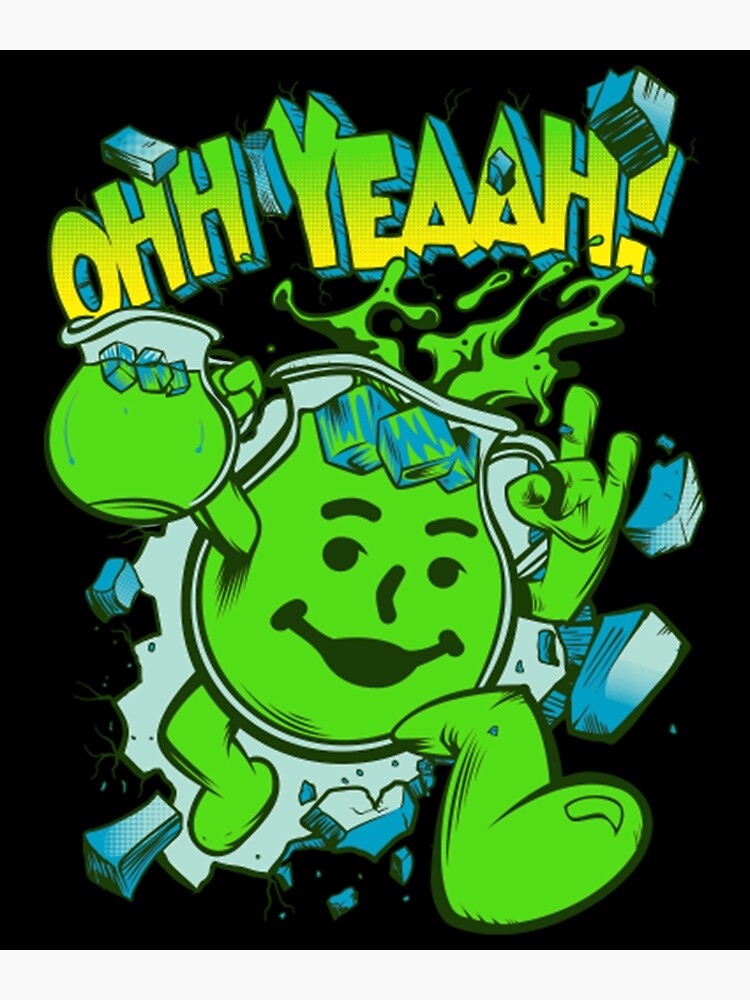 Kool Aid Man T-ShirtOHH YEAH! Kool Aid Man Lime Premium Matte Vertical ...