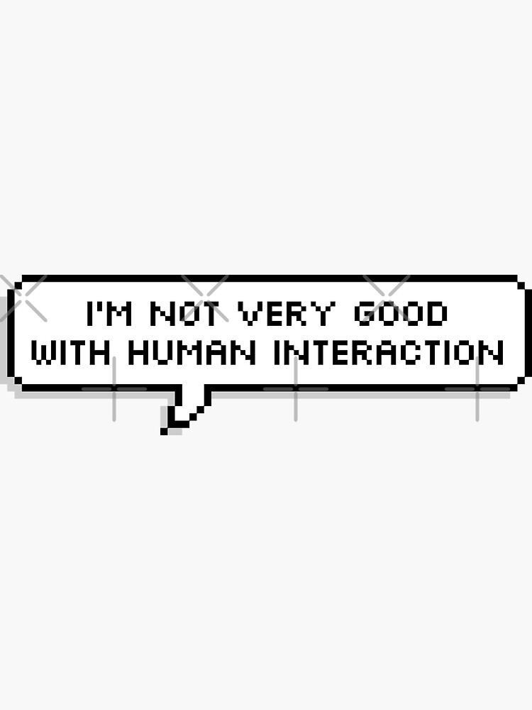 "Human Interaction" Sticker for Sale by langleysmith | Redbubble