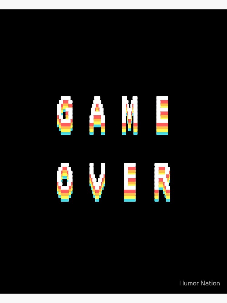 "Game Over pixel art retro gaming" Photographic Print by ArfathSyed ...