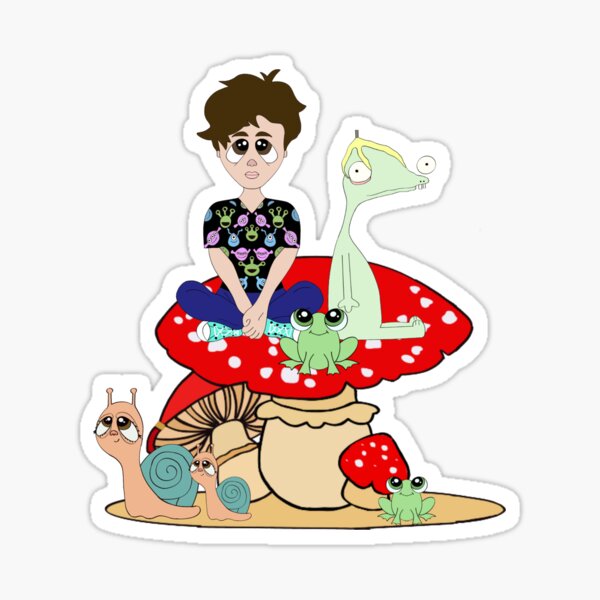"Matthew Gray Gubler and Rumple Buttercup mushroom design! " Sticker ...