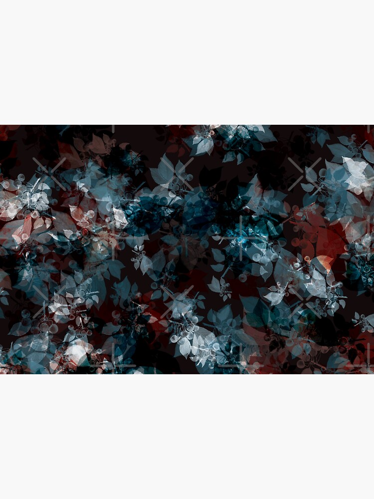 "Elegant Blue cherries pattern vintage in blue and red" Sticker by ...