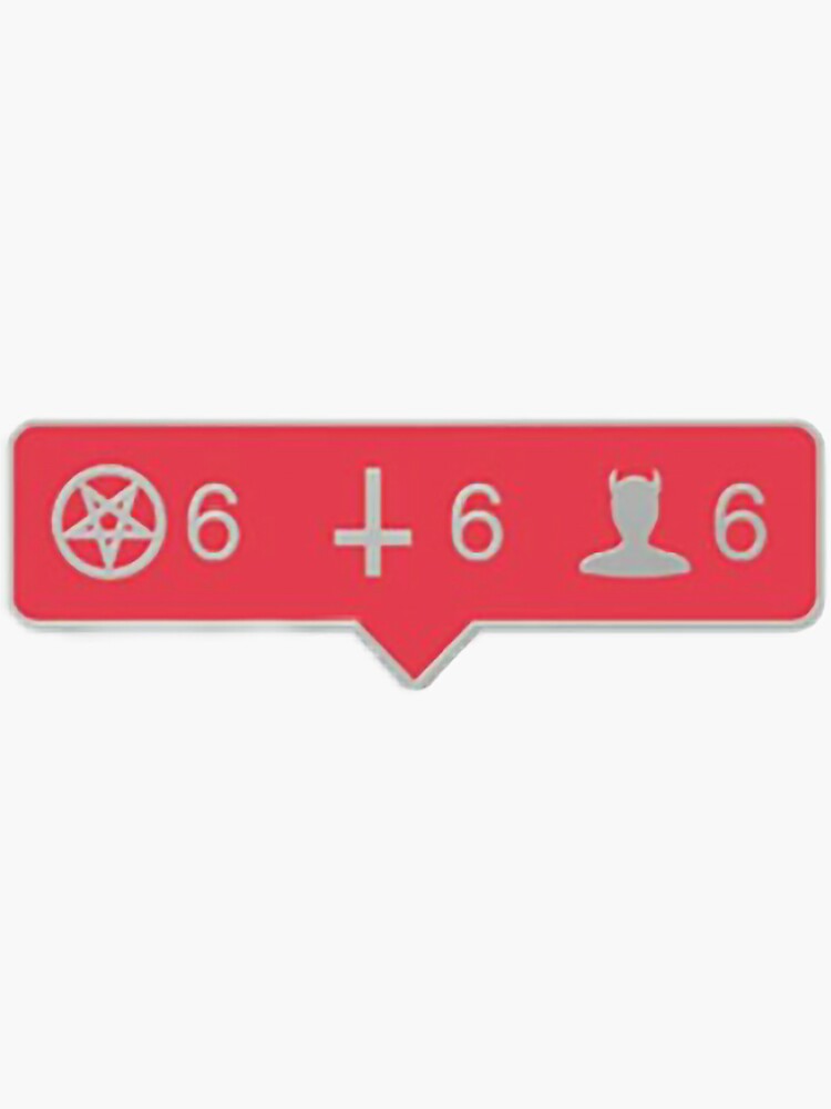 "Satanic 666 Instagram Notification Design" Sticker for Sale by OgTopp ...