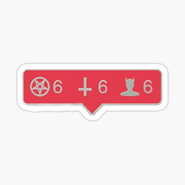 "Satanic 666 Instagram Notification Design" Sticker for Sale by OgTopp ...