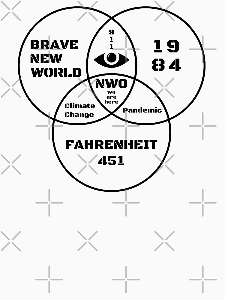 "1984 Brave New World Fahrenheit 451 Conspiracy Theory" Classic T-Shirt ...