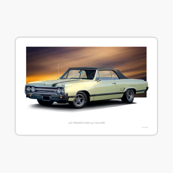 "1965 Oldsmobile Cutlass 442 Convertible" Sticker for Sale by ...