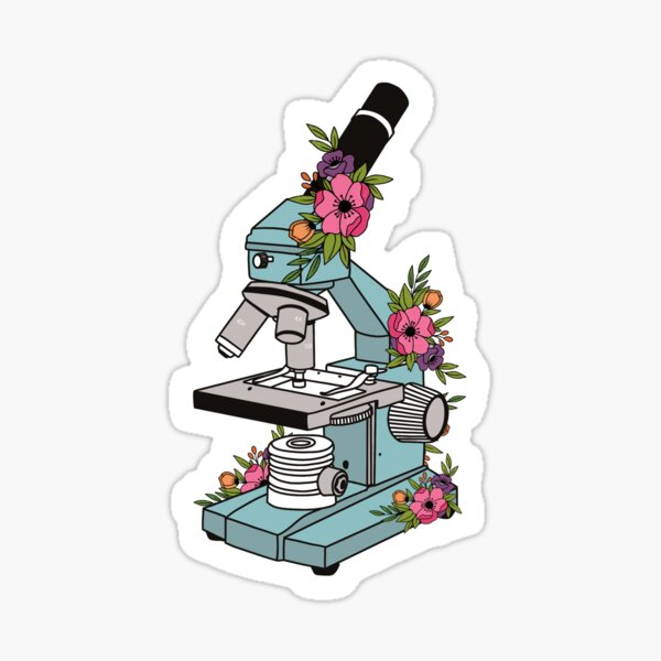 "Floral microscope " Sticker for Sale by sanowerrr | Redbubble