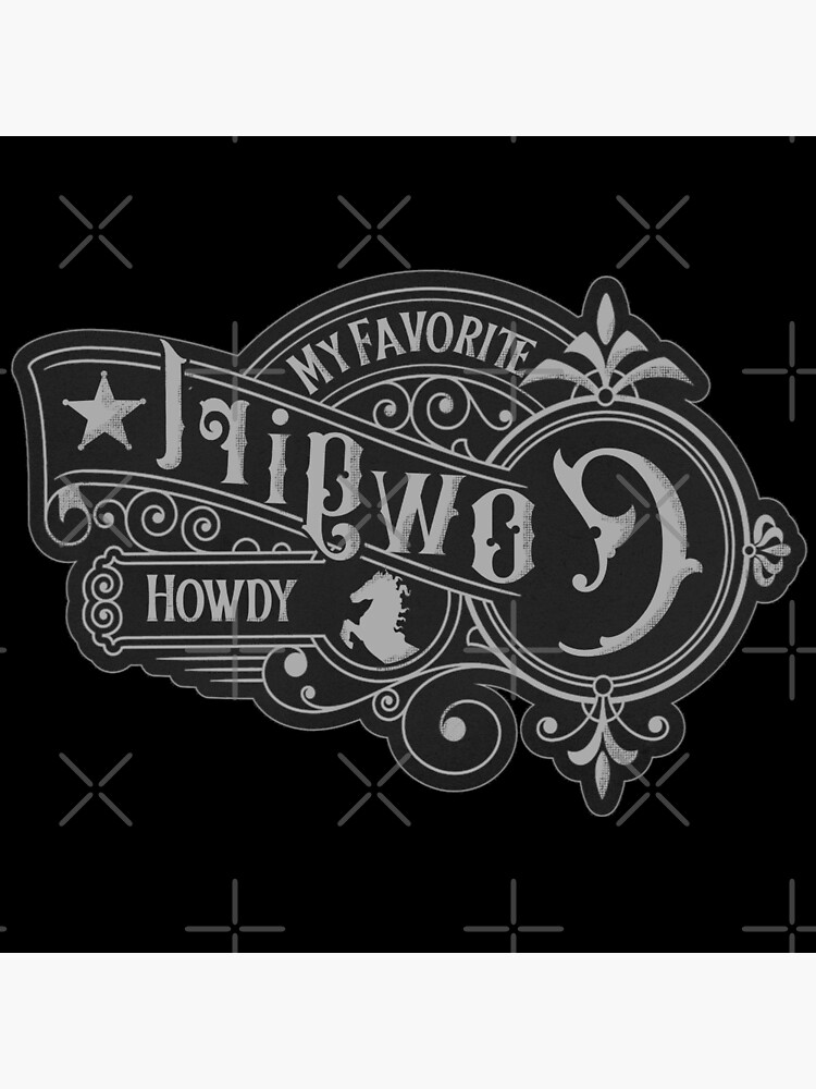 Póster «Logotipo vintage de vaquera inversa» de PopZarts | Redbubble