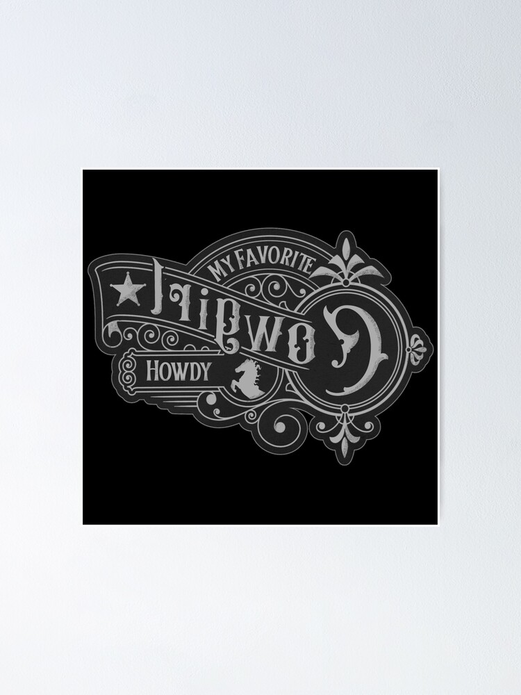 Póster «Logotipo vintage de vaquera inversa» de PopZarts | Redbubble