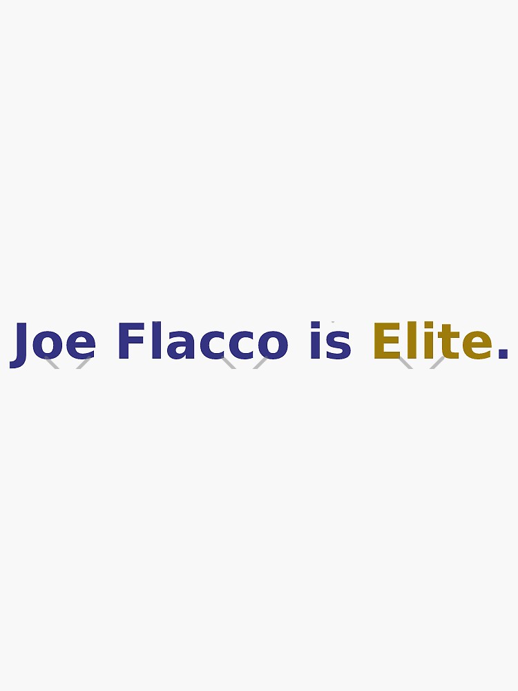 "Joe Flacco is Elite" Sticker for Sale by adrewaa | Redbubble