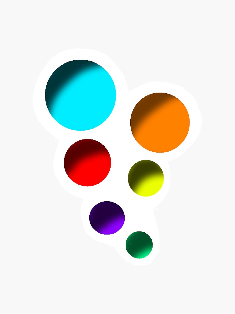 "Different Color Shaded Balls" Sticker for Sale by Primordial . | Redbubble
