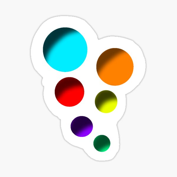"Different Color Shaded Balls" Sticker for Sale by Primordial . | Redbubble