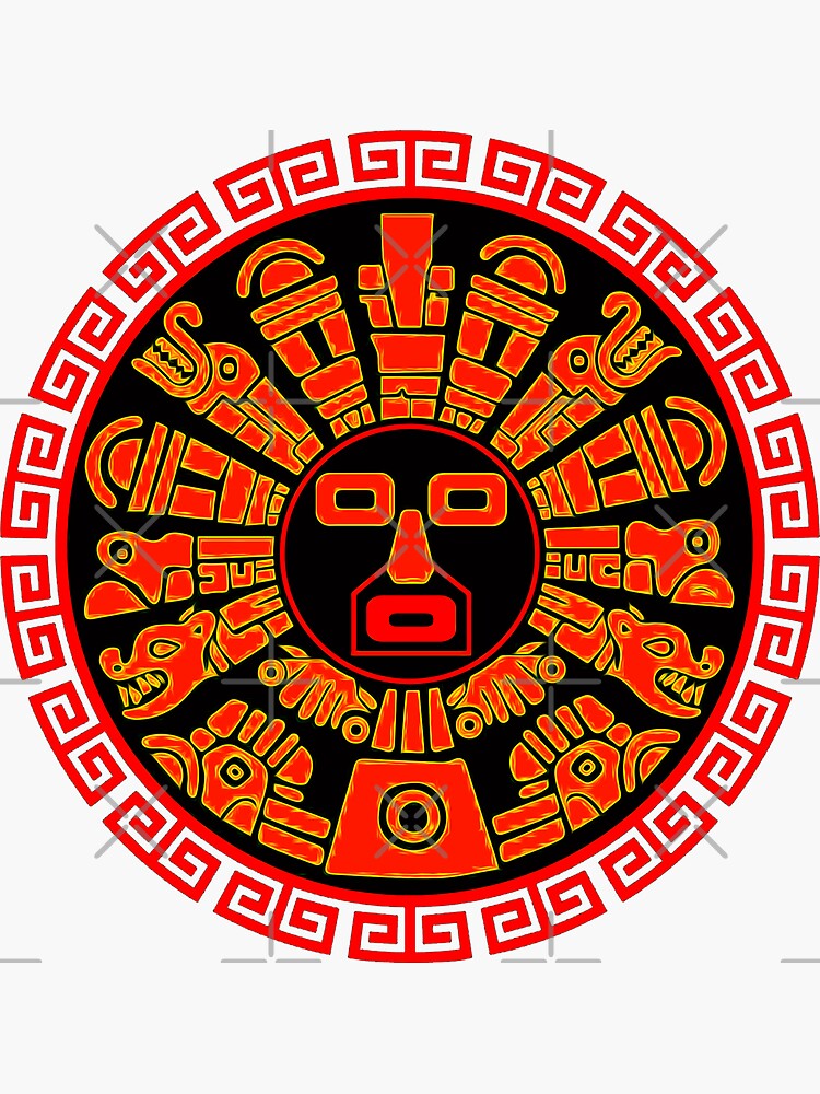 "Psychedelic God Inca Sol Inti" Sticker for Sale by Indian-summer ...