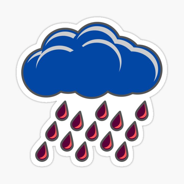 "Rainy Cloud" Sticker by Axi35 | Redbubble