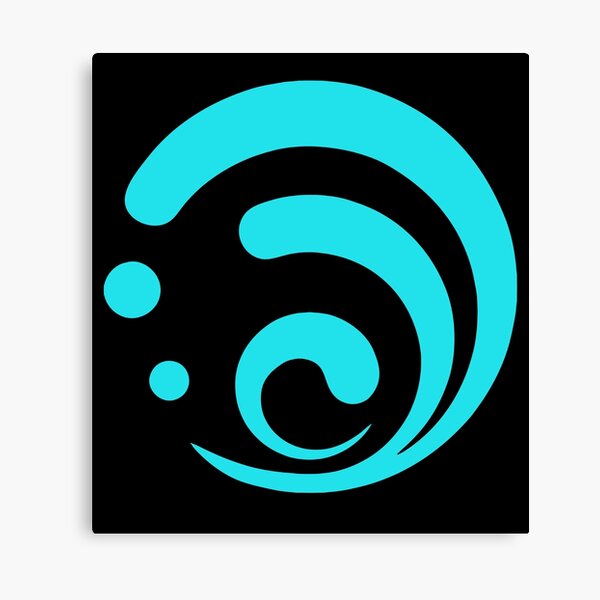 Hydro Element Genshin Impact Canvas Prints | Redbubble