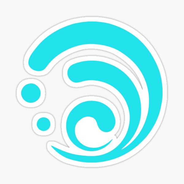 Genshin Impact Hydro Element Stickers | Redbubble