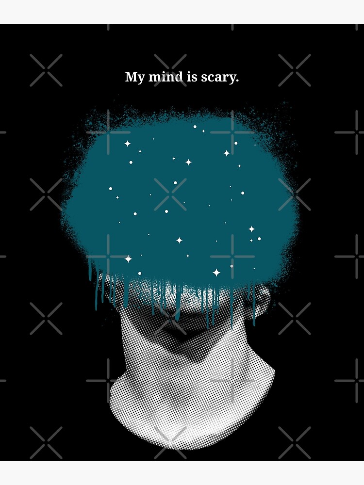 "My Mind is Scary - statue with black hole face" Poster by GLwithUs ...