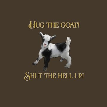 "Milo the Goat Shadow and Bone Hug the goat" Sticker for Sale by Leafsheep | Redbubble