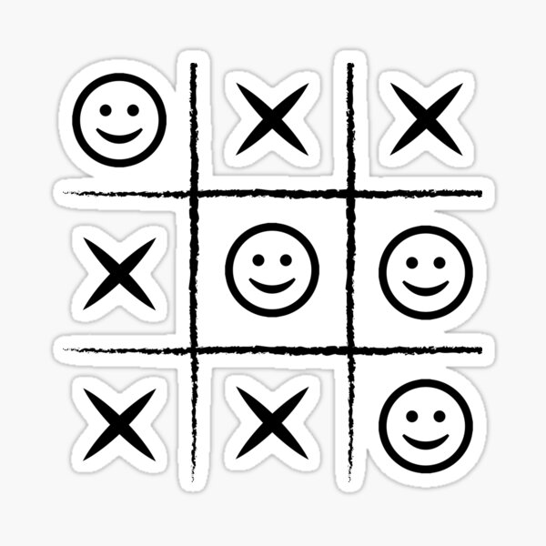 "XOX- Tic-tac-toe" Sticker by j3world | Redbubble