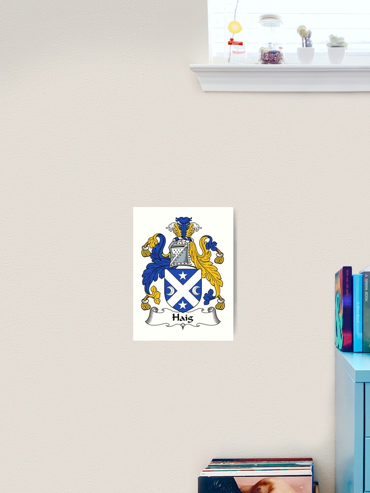 "Haig Coat of Arms / Haig Family Crest" Art Print for Sale by ...