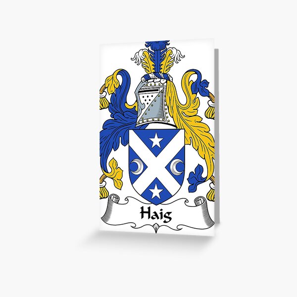 "Haig Coat of Arms / Haig Family Crest" Greeting Card for Sale by ...
