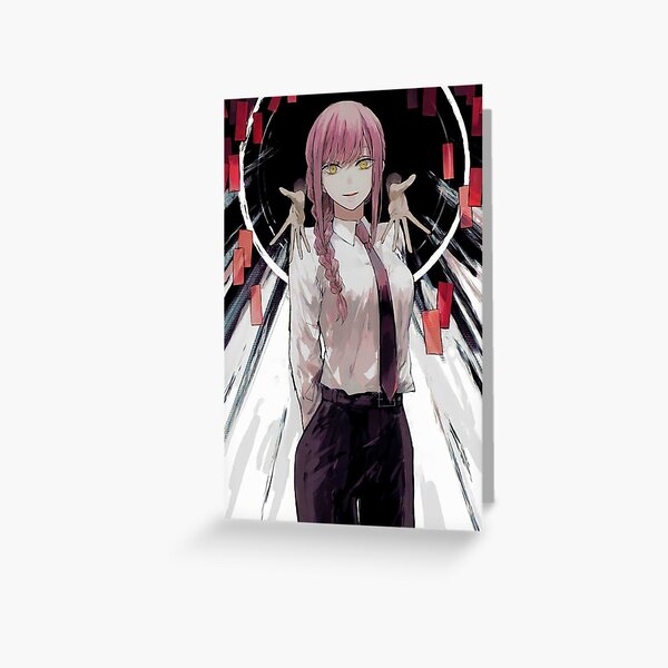 "Makima Staring at you Hands Reaching Chainsaw Man!" Greeting Card for ...