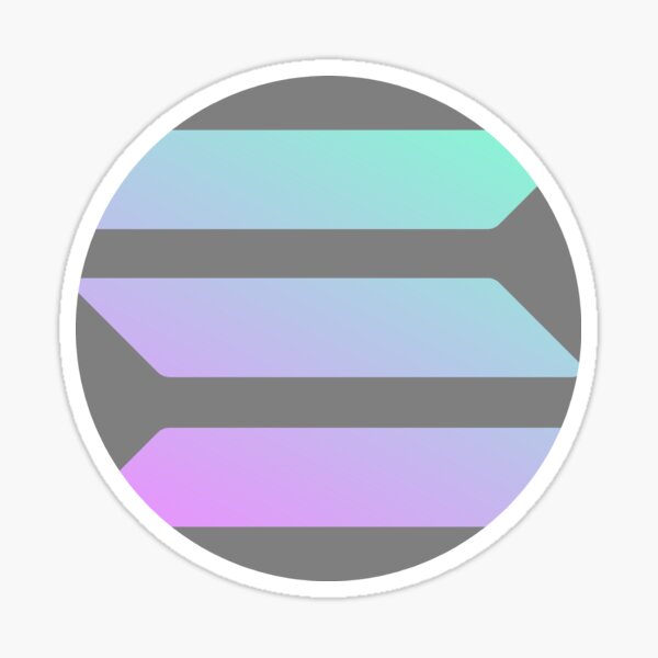 "solana (sol) CryptoCurrency Coin" Sticker by VRStickers | Redbubble