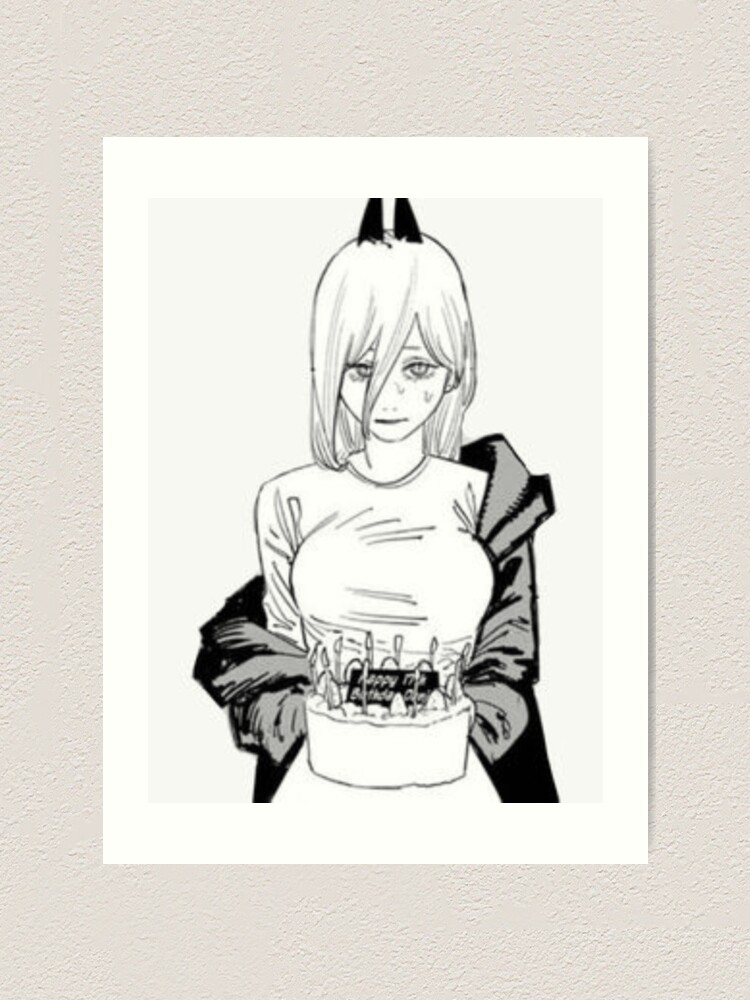 "Power Birthday Cake Chainsaw Man" Art Print by Incognztio | Redbubble