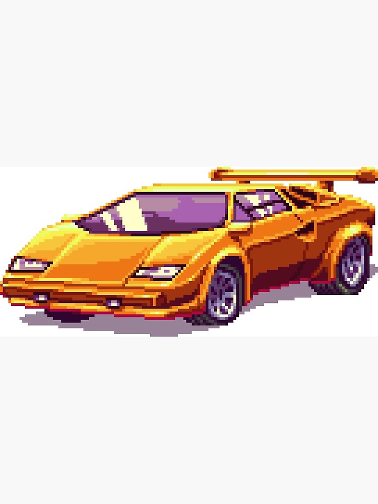 Póster «Camisetas Lamborghini Countach - Lamborghini Countach Yellow ...