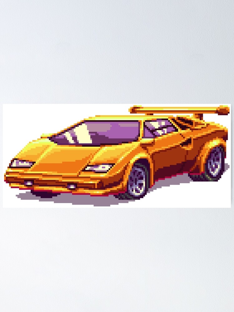 Póster «Camisetas Lamborghini Countach - Lamborghini Countach Yellow ...
