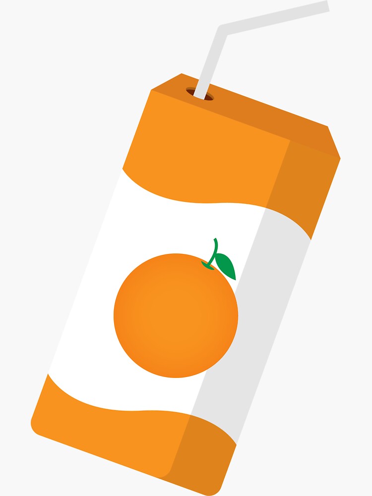 " Orange Juice Box Sticker" Sticker for Sale by IKRAM-STORE | Redbubble