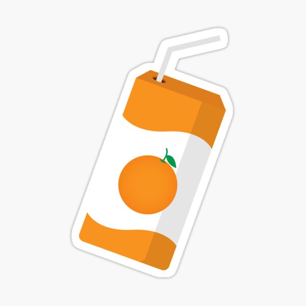" Orange Juice Box Sticker" Sticker for Sale by IKRAM-STORE | Redbubble