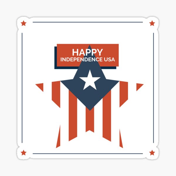 "HAPPY INDEPENDENCE" Sticker for Sale by Mcapili | Redbubble