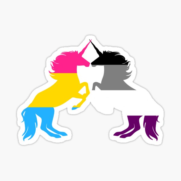 "Panromantic Ace Pride Unicorns" Sticker for Sale by shaneisadragon ...