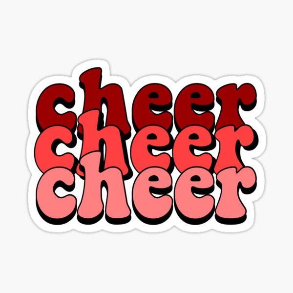 "Red Cheer Quote Cheerleading " Sticker for Sale by kenzieestickers ...
