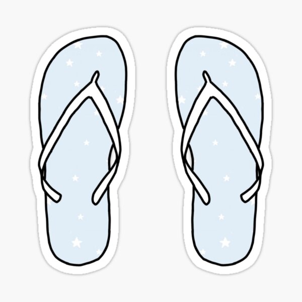 "Pastel Blue Flip Flop Sticker Pack" Sticker for Sale by ...