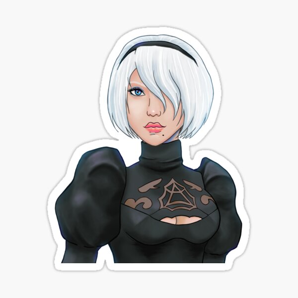 "2B" Sticker for Sale by jaebirds | Redbubble