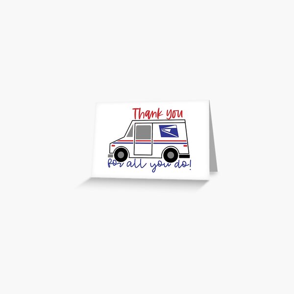 "USPS Thank You Sticker " Greeting Card for Sale by jminehartp | Redbubble