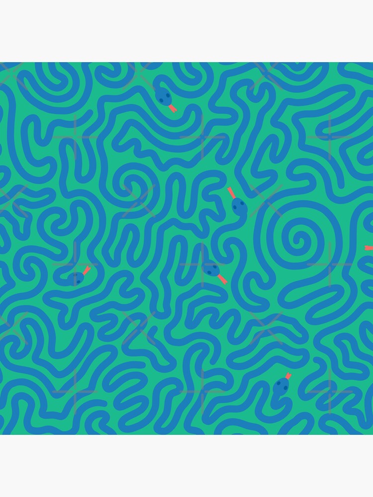 "Squiggly Snake Labyrinth" Sticker for Sale by orrange | Redbubble