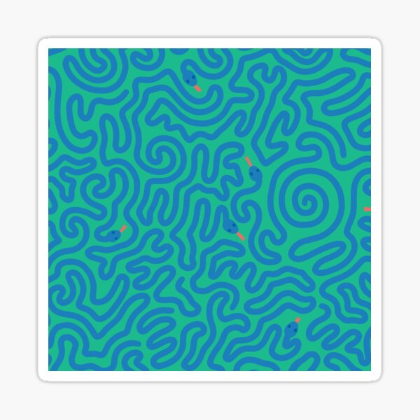 "Squiggly Snake Labyrinth" Sticker for Sale by orrange | Redbubble