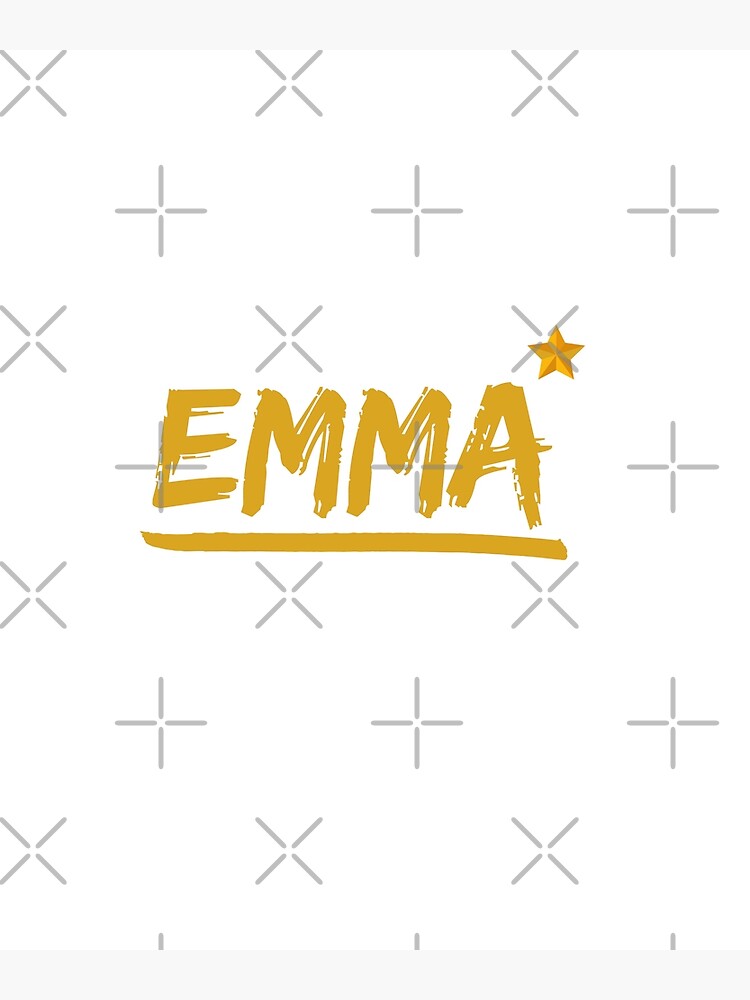 Lámina artística «Diseño de nombre Emma en color dorado con icono de ...